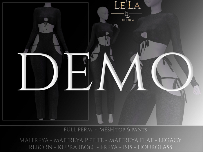 Second Life Marketplace - {Le'La} 05 Full Perm Mesh DEMO