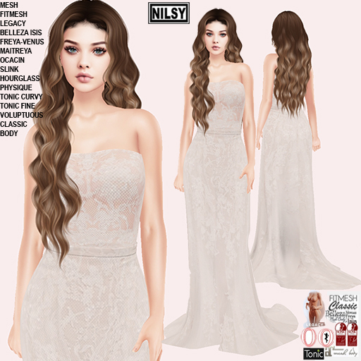 Second Life Marketplace - CHIFFON GOWN,CL&MESH BODY