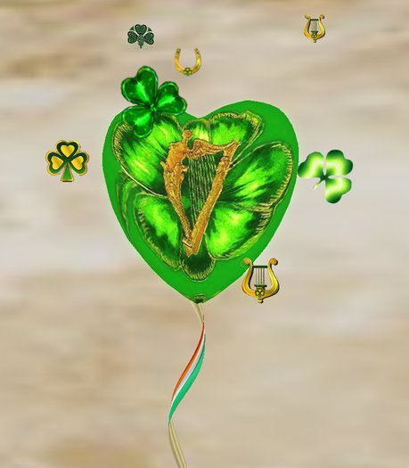 Second Life Marketplace - Zarz Balloon 5 St Patrick Elegant Golden ...