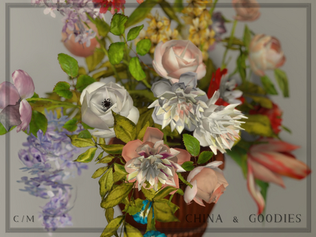 Second Life Marketplace - Bouquet of Flowers Peonies & Roses -C&G-