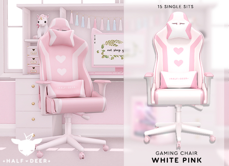 Second Life Marketplace - Gaming Chair [White Pink]