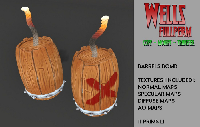 Second Life Marketplace - [WFP] - Barrel Bomb