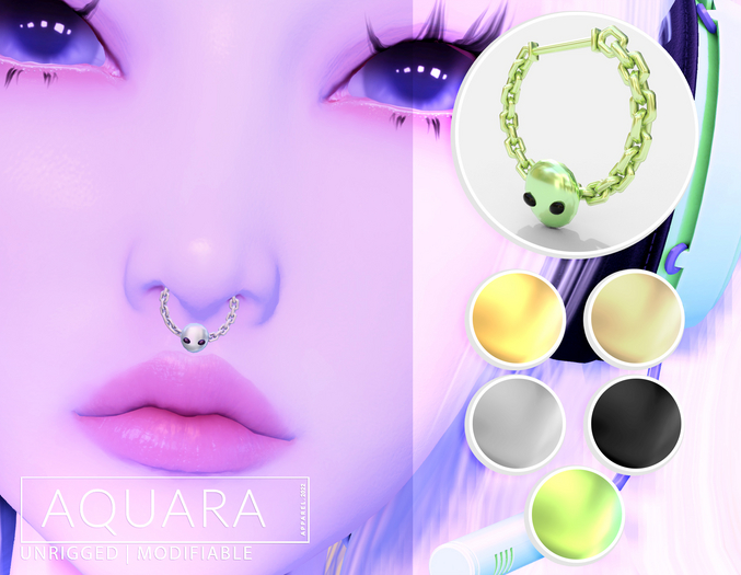 Second Life Marketplace - A ~ Kawaii Alien Septum Piercing