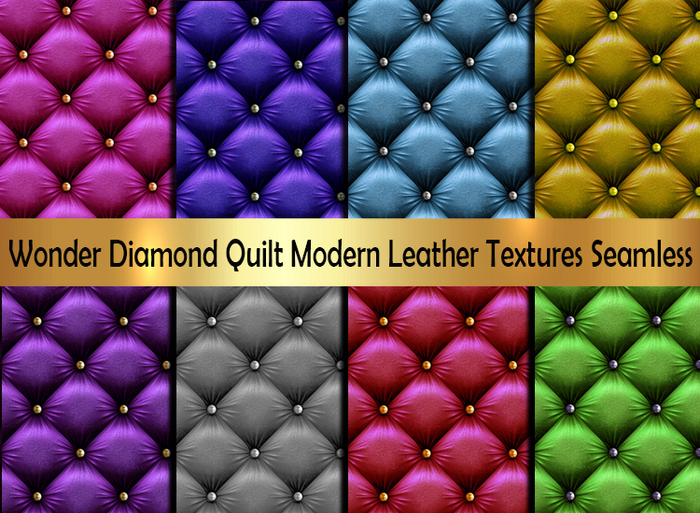 Second Life Marketplace - Wonder Diamond Quilt Modern Leather Textures ...
