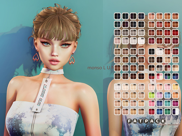 Second Life Marketplace - [monso] Luna Hair /Fatpack