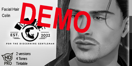 Second Life Marketplace - RAKE Facial Hair -Colin- DEMO