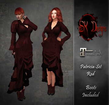 Second Life Marketplace - .::SKD::. Patricia Set RED Victorian Style ...