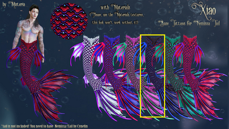 Second Life Marketplace - Misteria - Xiao base for Nemissa Tail - BLACK