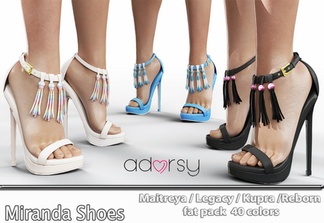 Second Life Marketplace - adorsy - Miranda Shoes Fatpack - Maitreya ...