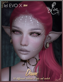 Second Life Marketplace - ::Loa:: Dawn Face Paint ~LeLutka EVO X~ [BOM ...