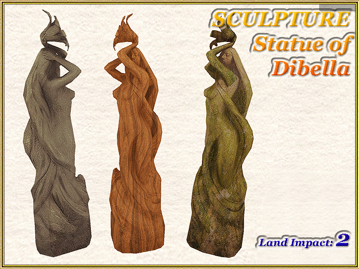 Second Life Marketplace - SCULPTURE - Statue of Dibella (2 LI) (Full perm)