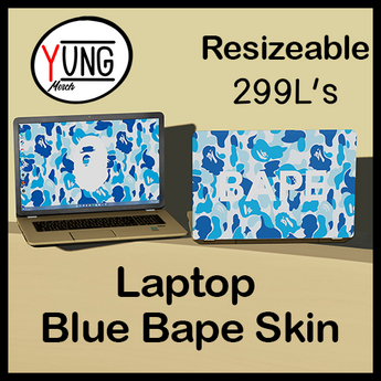 Second Life Marketplace - YUNG! Laptop Blue Bape Skin