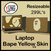 Second Life Marketplace - YUNG! Laptop Yellow Bape V2 Skin