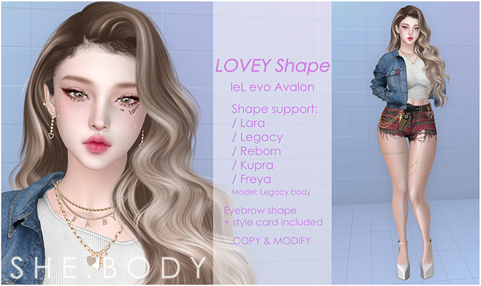 Second Life Marketplace - Lovey shape (leL evox Avalon)
