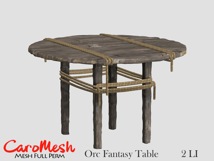 Second Life Marketplace - Caro Mesh Full Perm * Orc Fantasy Table ...