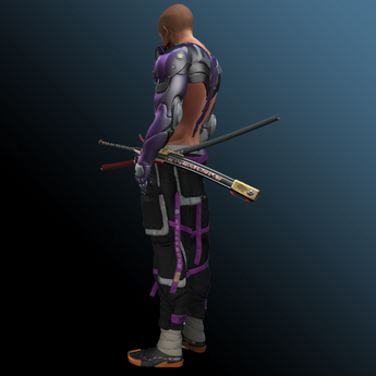 Second Life Marketplace - SW - Cyberpunk Outfit Genji Human Male DEMO (Box)