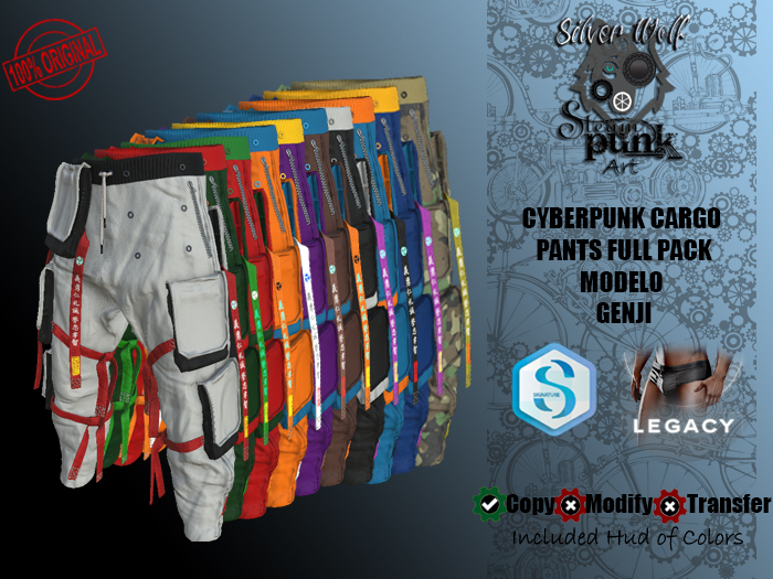 Second Life Marketplace - SW - Cyberpunk Cargo Pants Genji Signature ...
