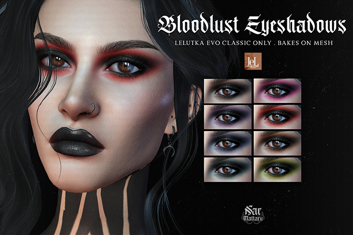 Second Life Marketplace - . Nar Mattaru . Bloodlust Eyeshadows {Lel Evo ...