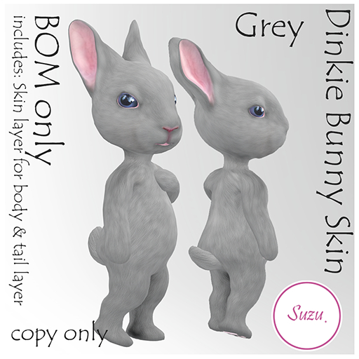 Second Life Marketplace - *SZ* Grey skin mod for Dinkie Bunnies