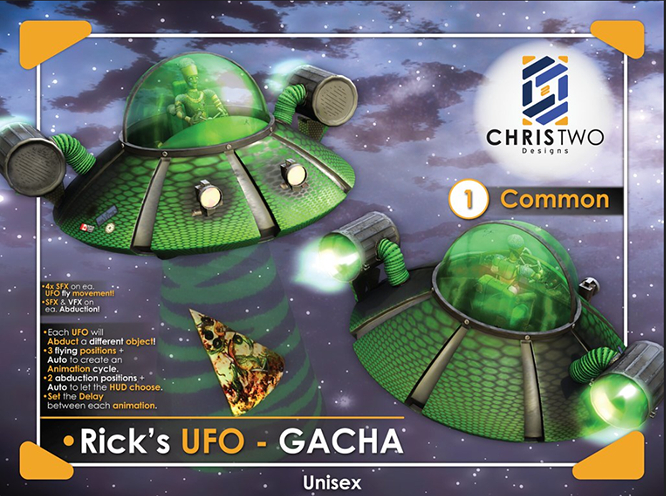 Second Life Marketplace - 1. Ricks UFO -BOX- Chris Two Designs - COMMON