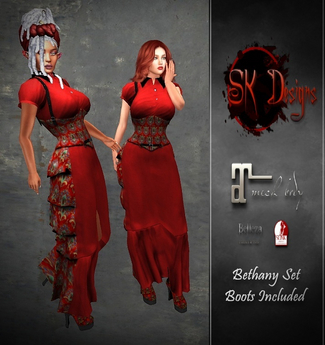 Second Life Marketplace - .::SKD::. Bethany Set Red {Western Style}