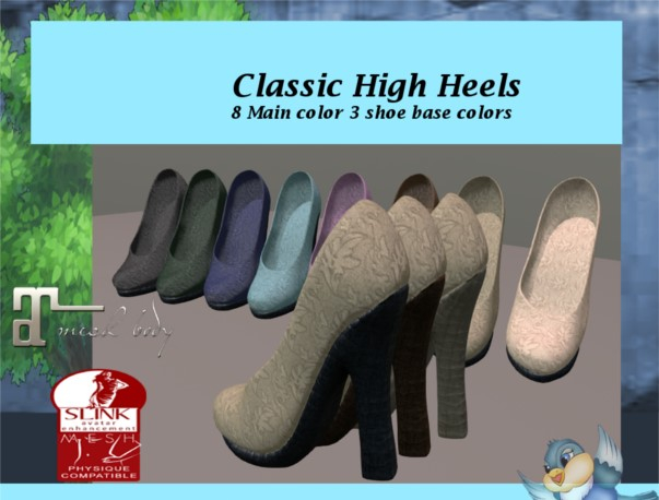 Second Life Marketplace - Classic High Heel shoes ~leaf patterns