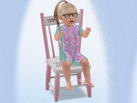 Second Life Marketplace - PINK Zooby Animesh Baby Time Out Chair (boxed)