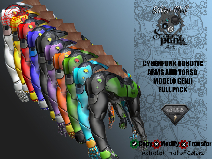 Second Life Marketplace - SW - Cyberpunk Torso&Arms Genji Aesthetic ...