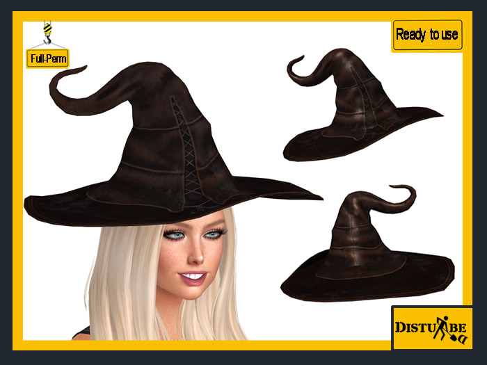 Second Life Marketplace - ::DisturbeD:: Halloween Witches Hat - FULL ...