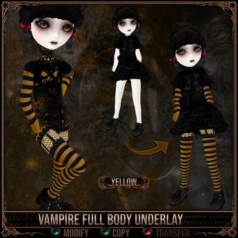 Second Life Marketplace - *C:K* Vampire Full Body Underlay - Yellow