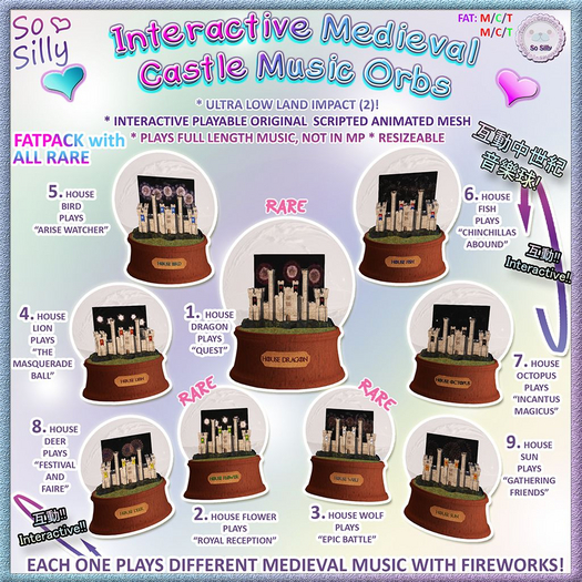 Second Life Marketplace - 03 So Silly Medieval Music Orb - HOUSE WOLF RARE