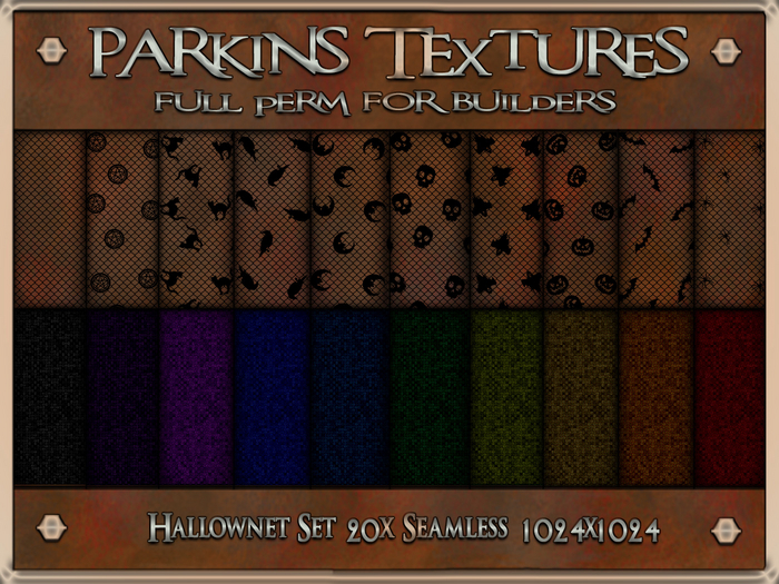 Second Life Marketplace - Parkins Textures - Hallownet Set - 20x Full ...
