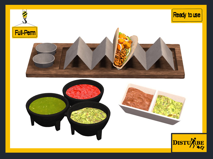 Second Life Marketplace - ::DisturbeD:: Mexican Tacos Restaurant Props ...