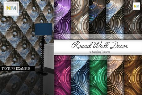Second Life Marketplace - Round Wall Decor 10 Seamless Builders Textures NM