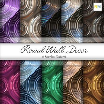 Second Life Marketplace - Round Wall Decor 10 Seamless Builders Textures NM
