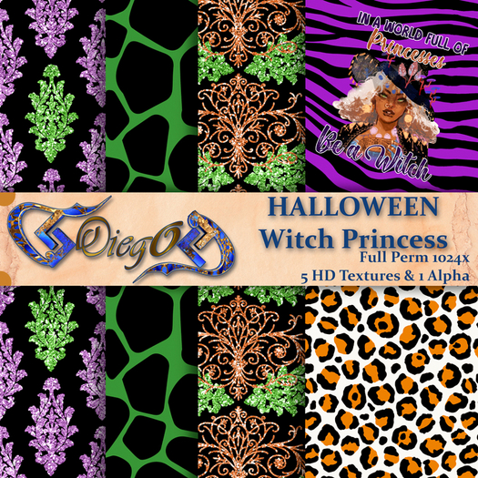 Second Life Marketplace - Diego Textures ~ Halloween Witch Princess