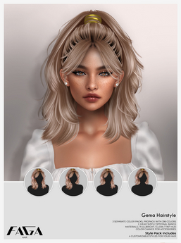 Second Life Marketplace - FAGA - HUD Unpack Gema Hairstyle - [EMPOWERED ...