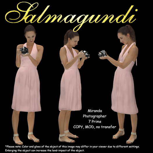 Second Life Marketplace - MIRANDA - Photographer