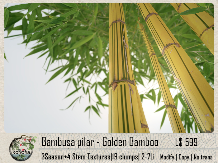 Second Life Marketplace - Konoha - Bambusa pilar - Golden Bamboo [vcp.006]