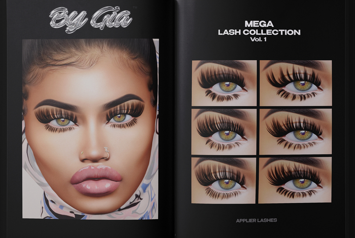 Second Life Marketplace - BY GIA: Mega Collection Mink Lashes (Lelutka Evo/Evo X)