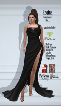 Second Life Marketplace - Res_Regina formal dress Black