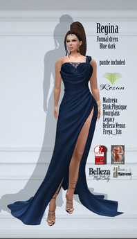 Second Life Marketplace - Res_Regina formal dress Blue dark