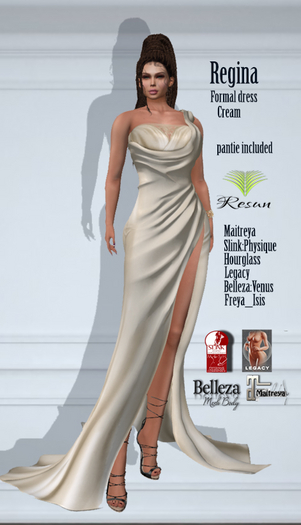 Second Life Marketplace - Res_Regina formal dress Cream