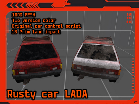 Second Life Marketplace - Lada 2109 Rusty USSR 3in1 Car PROMO