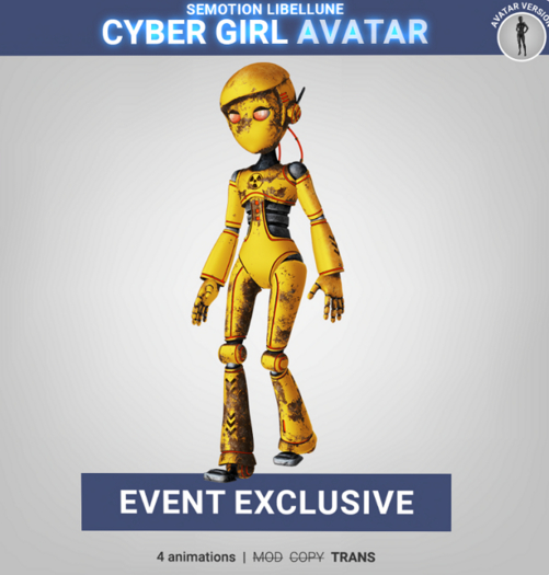 Second Life Marketplace - SEmotion Libellune Cyber Girl Avatar EXCLUSIVE