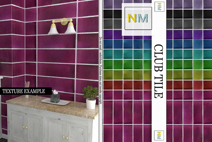 Second Life Marketplace - Club Tile 10 Seamless Builders Wall Floor ...