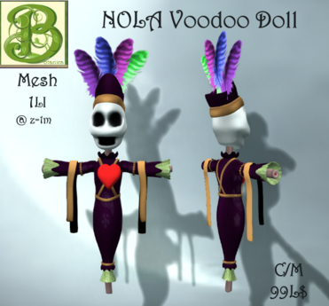 Second Life Marketplace - NOLA Voodoo Doll, 1LI