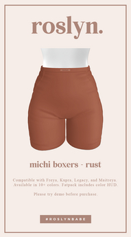 Second Life Marketplace - roslyn. michi boxers. rust [unpack]
