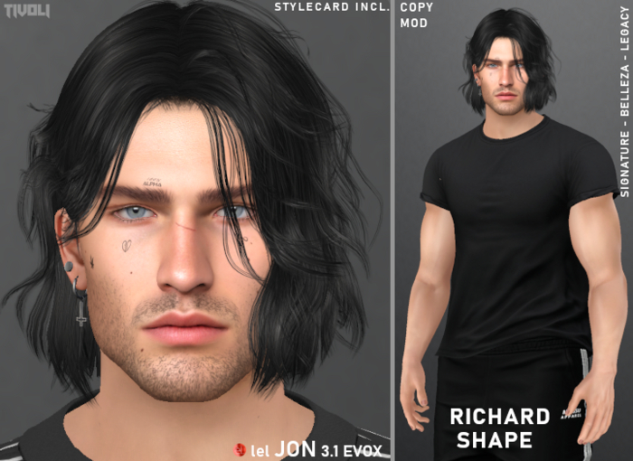 Second Life Marketplace - -Tivoli inc -JON shape lelutka JOn head 3.1 ...