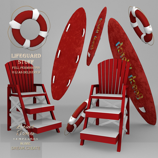Second Life Marketplace - !Lyrical B!zarre Templates! - Lifeguard Stuff ...
